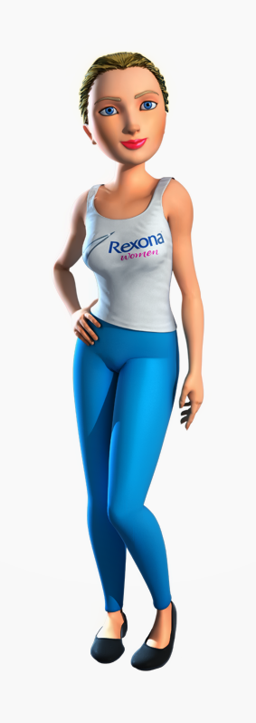 Bruna Sousa: Model Sheet para personagem - Rexona