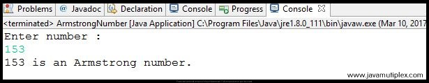 How to check whether given number is Armstrong or not in Java?