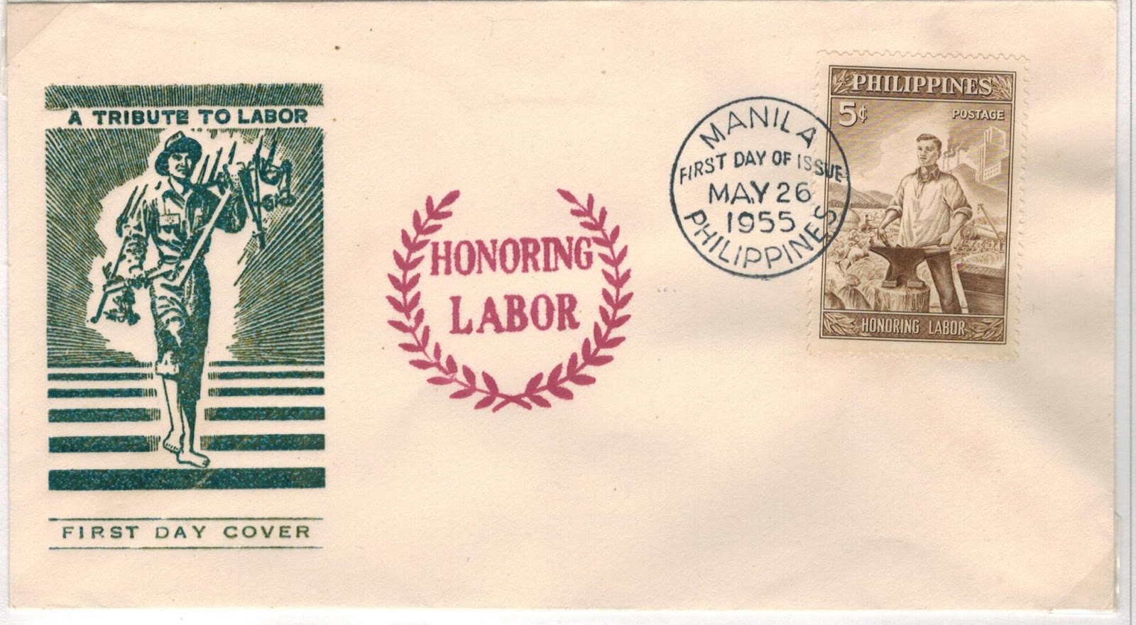 Philippine Republic Stamps : 1955 Labor-Management Conference