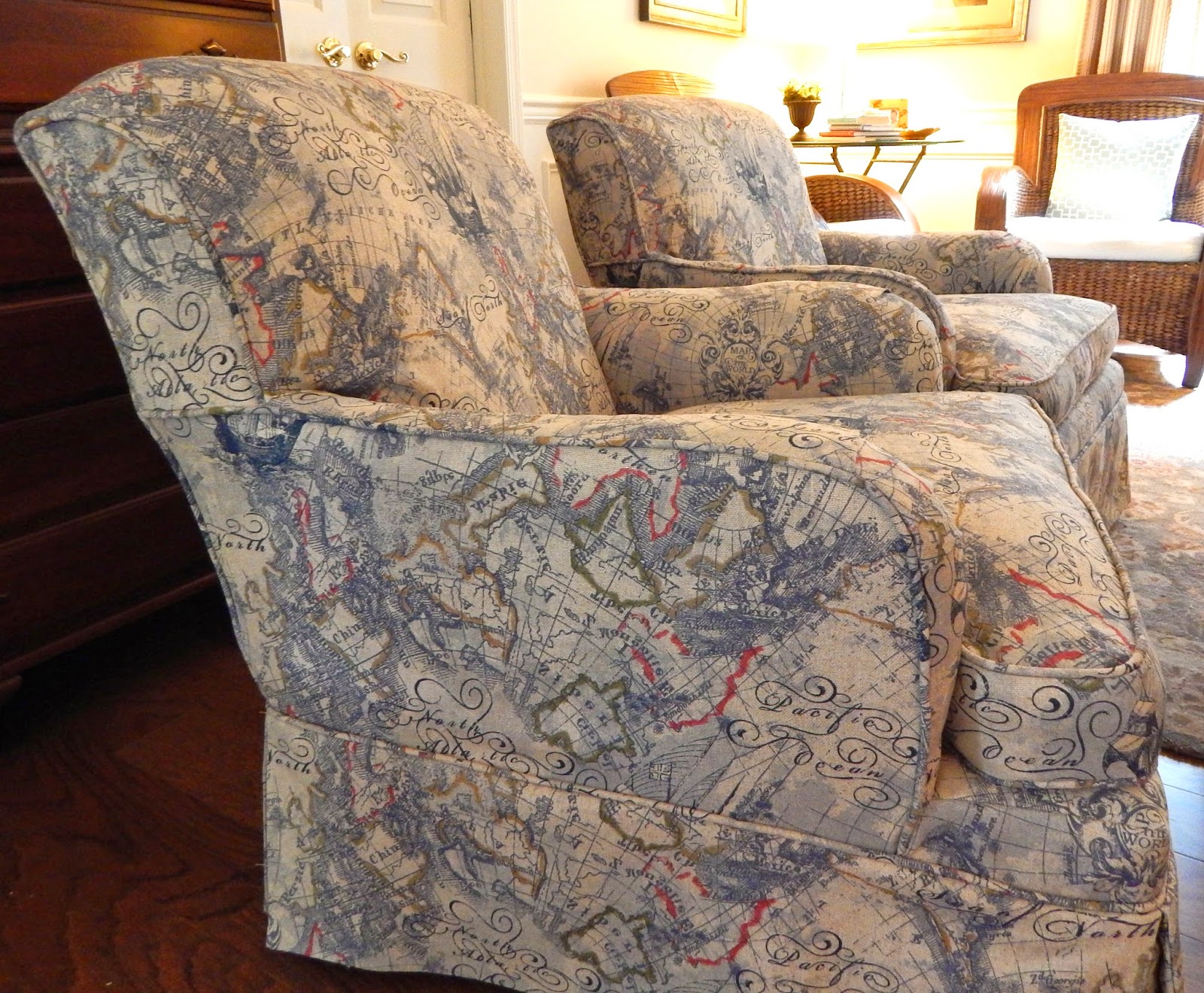 Pam Morris Sews: Nautical Club Chairs