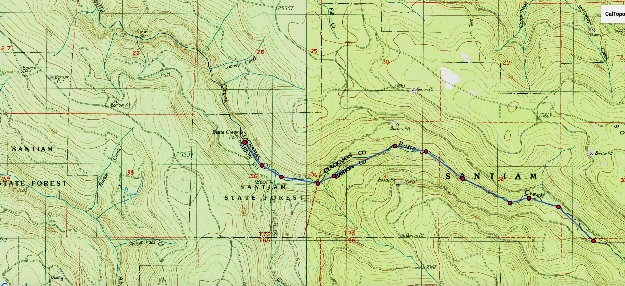 Into the Outside: Butte Creek: Wilson Rd Stretch