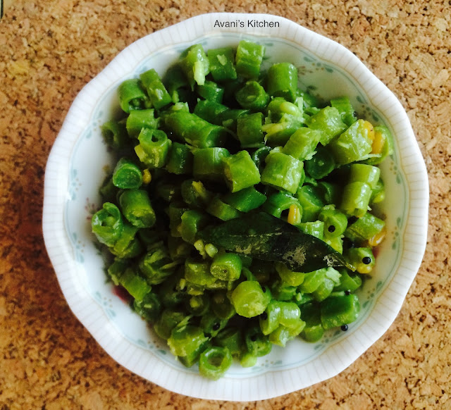 Avani's Kitchen: Alsande Upkari/ Long beans Saute