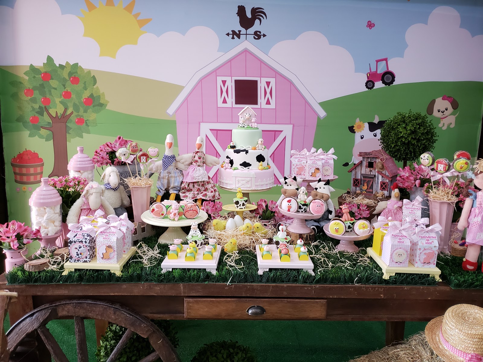 La Belle Vie Eventos: Fazendinha rosa para Alice