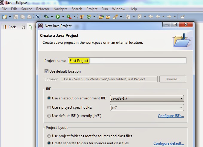 Selenium-By-Arun: 10. How to create projects in Eclipse IDE