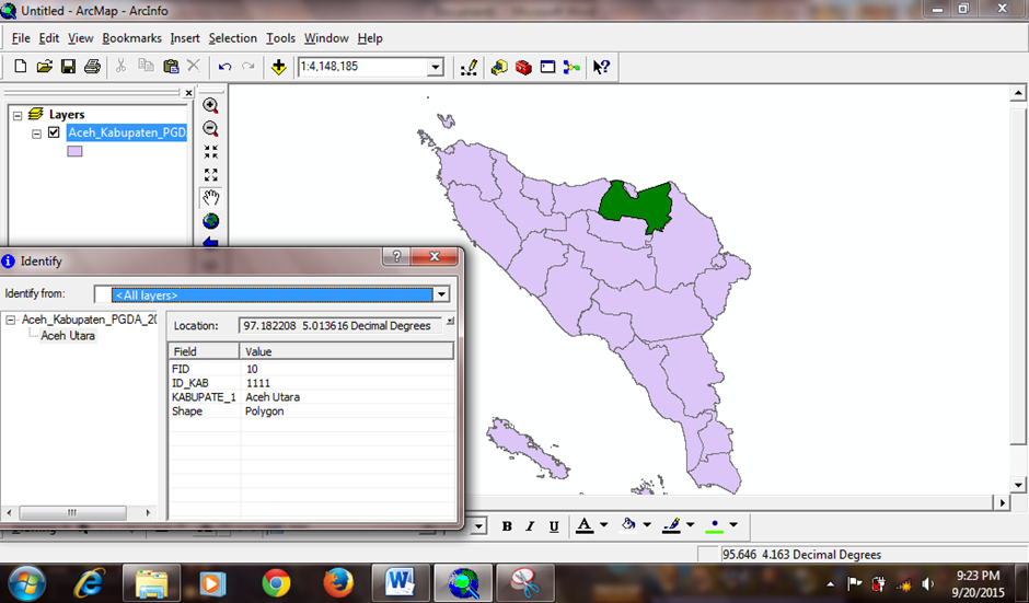 Belajar aplikasi GIS : Pengenalan Arcmap Dan Fungsi-Fungsi Pada Toolbar