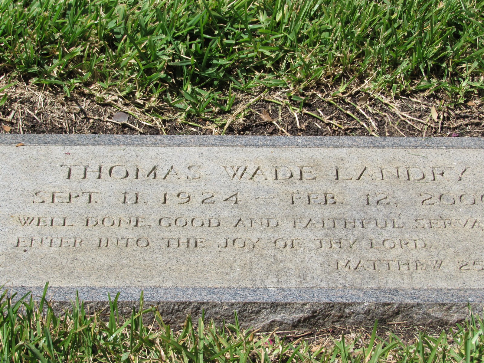 Small World...Big Family: Tom Landry