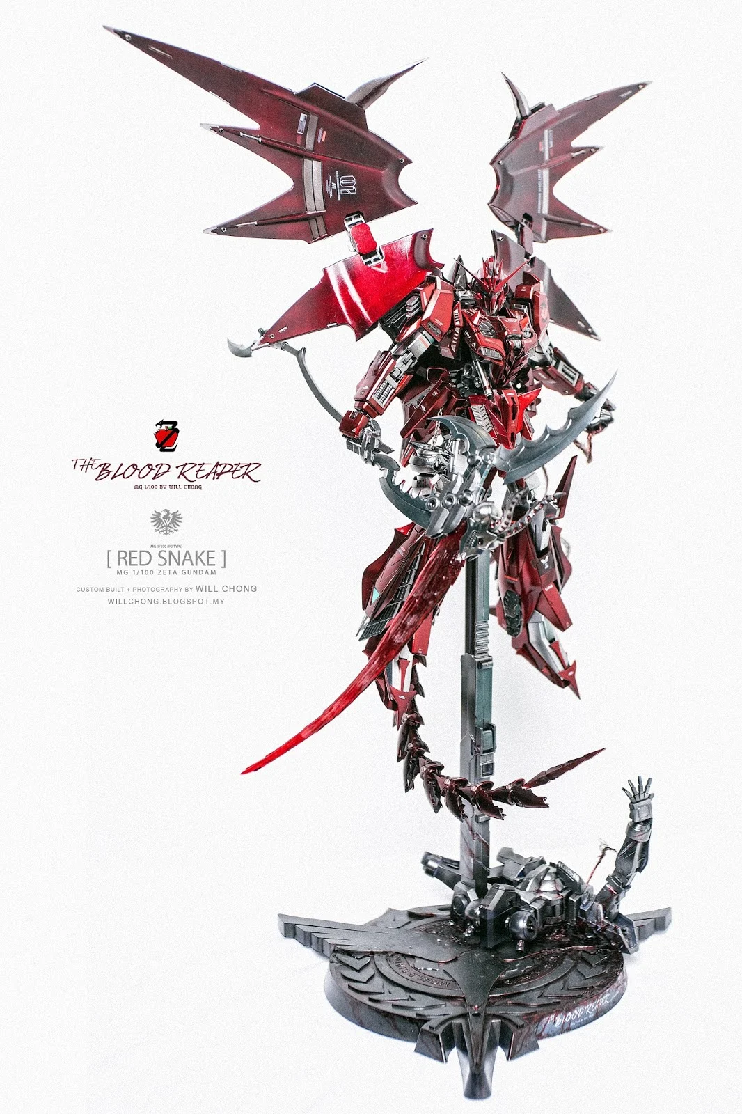 Custom Build: MG 1/100 Red Snake's Zeta Gundam [Blood Reaper]