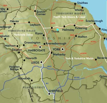 Cranberry Morning: Kilburn White Horse and Byland Abbey, North Yorkshire