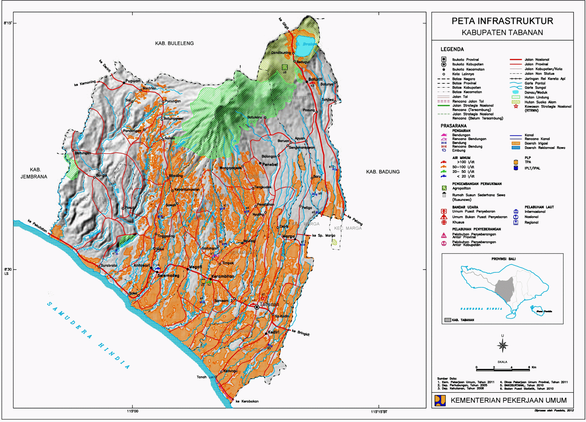 Peta Kabupaten Tabanan