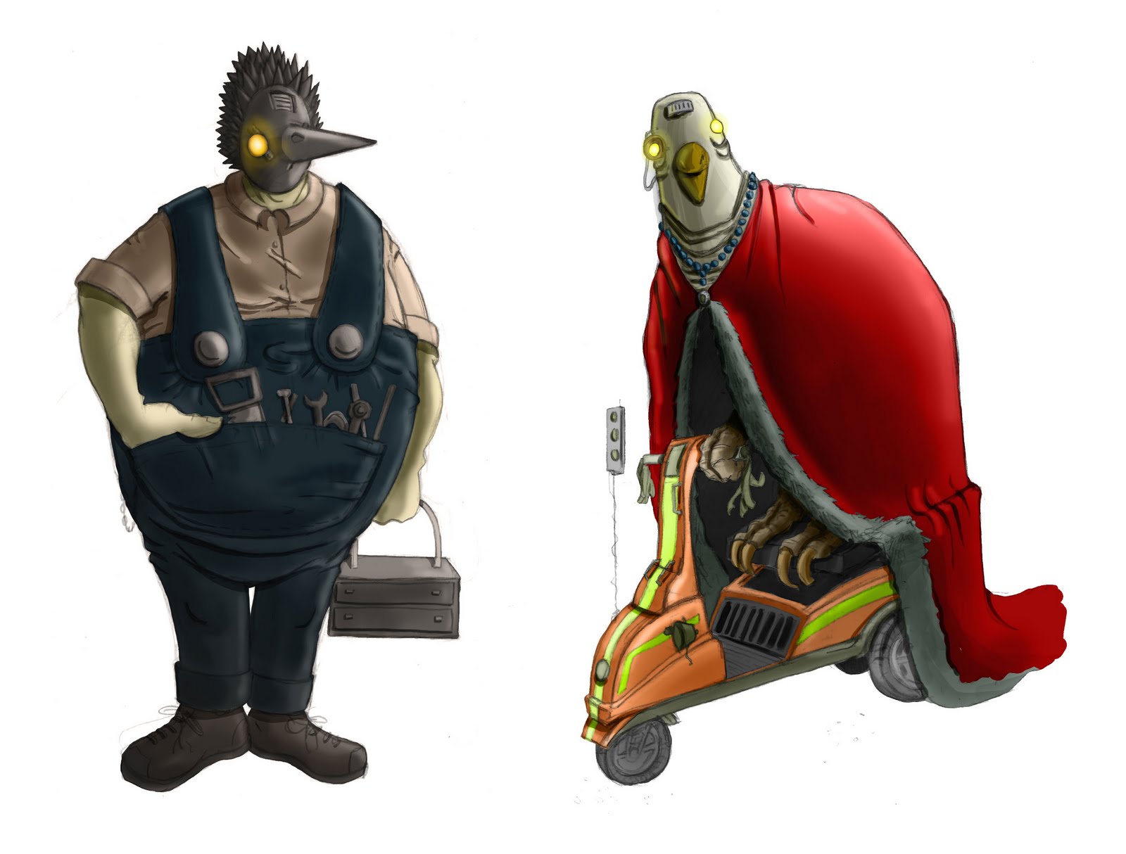 STILLTS: Characters from CLUCK: RETURN OF THE OUTCAST (adv perspective ...