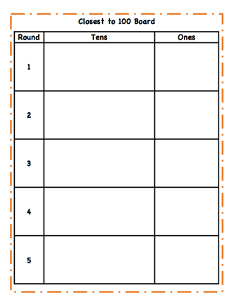 Bookish Ways in Math and Science: Monday Math Freebie - Place Value Game