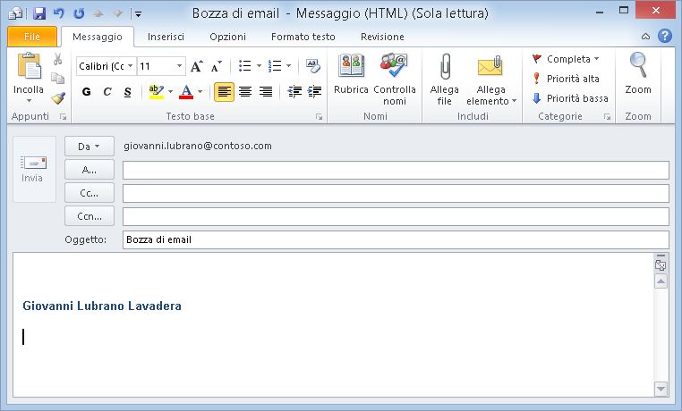 Information Technology: Outlook: Il tasto Invia risulta disabilitato