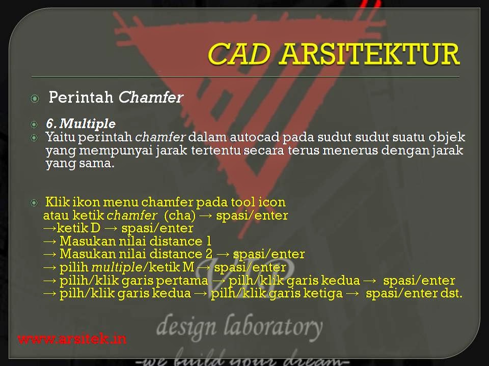 Chamfer Command Dan Fillet Command Cad Tutorial