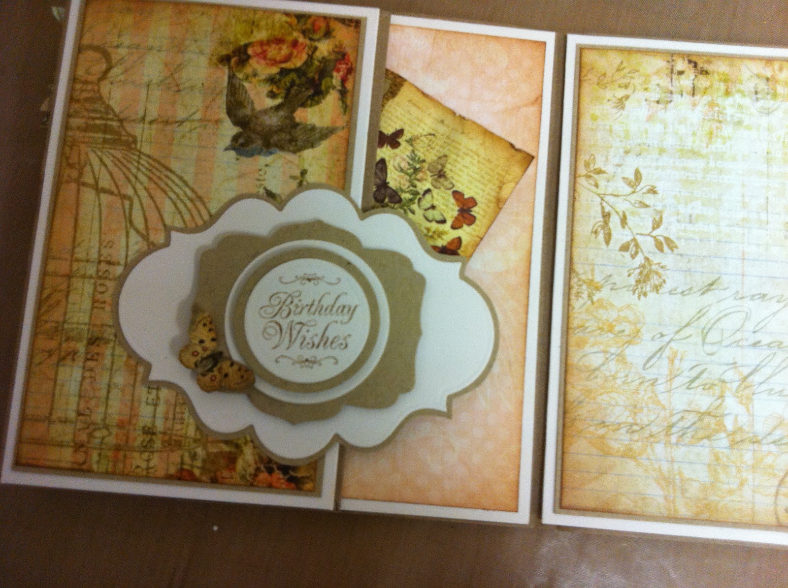 Everything Paper Crafts: Brown Paper Bag Card - Pink Paisley