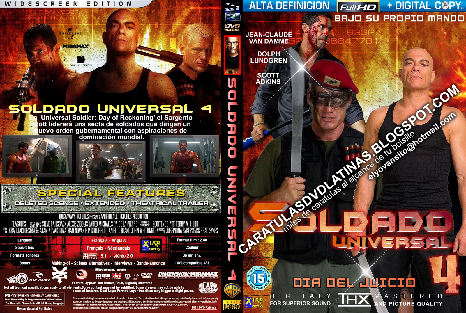 CARATULAS DVD LATINAS: SOLDADO UNIVERSAL 4 dvd cover caratula UNIVERSAL ...