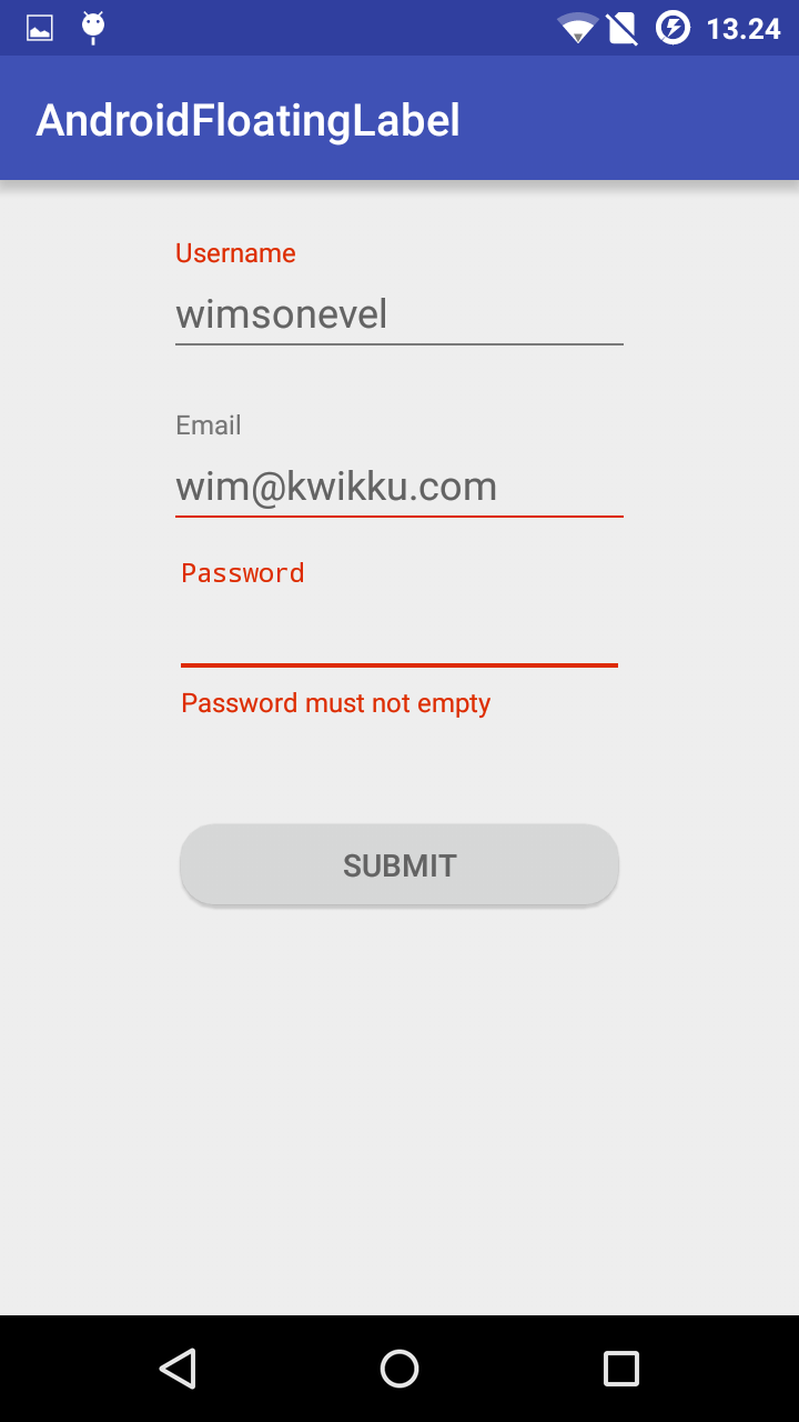 Floating Label For Edittext In Android Material Design Androidminescom