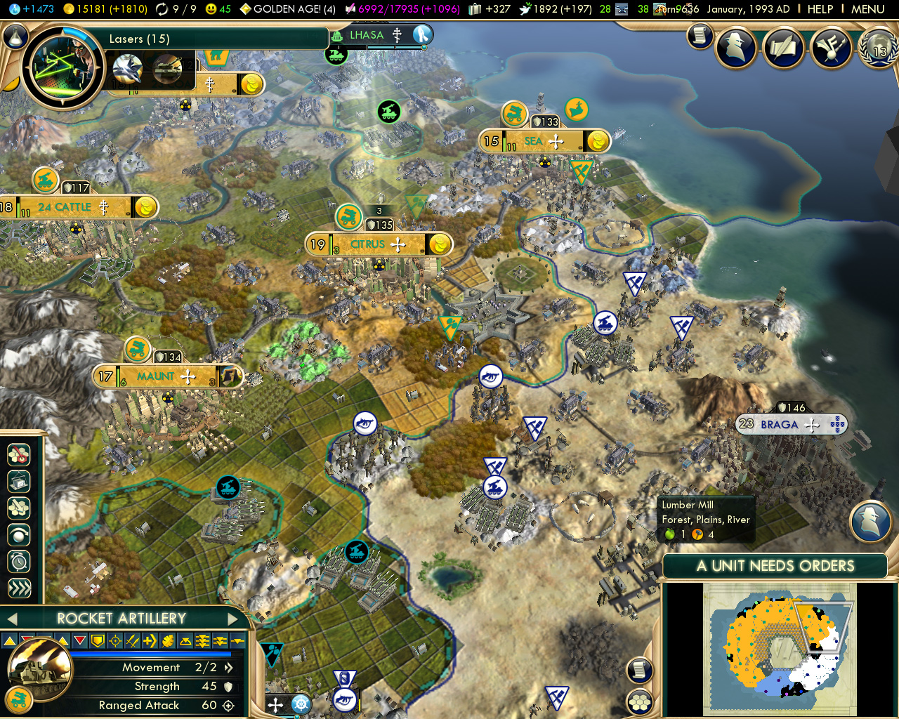 The Best Games Ever: Donut Map | Civilization 5 Screenshot