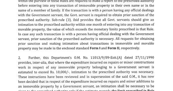 Transaction of Immovable/ Movable Property - Standard Forms for ...