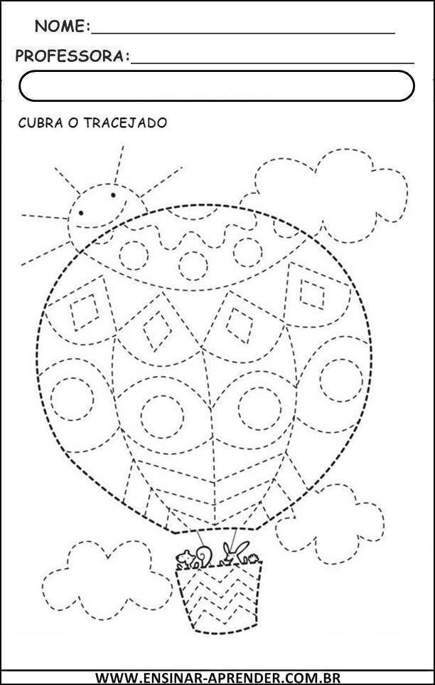 No lugar que chamo Casa...: Vamos treinar o tracejado!