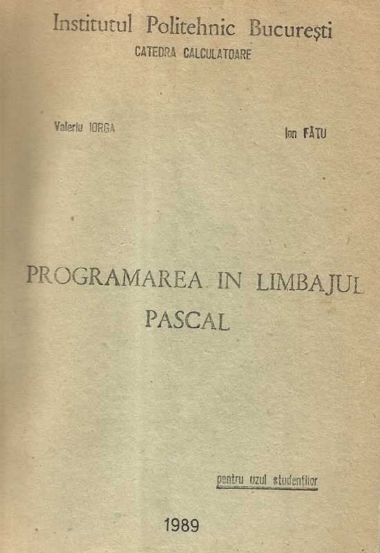 Marin Vlada's Blog-Terra, EU-România: Limbajul Python by Prof. dr. V. Iorga