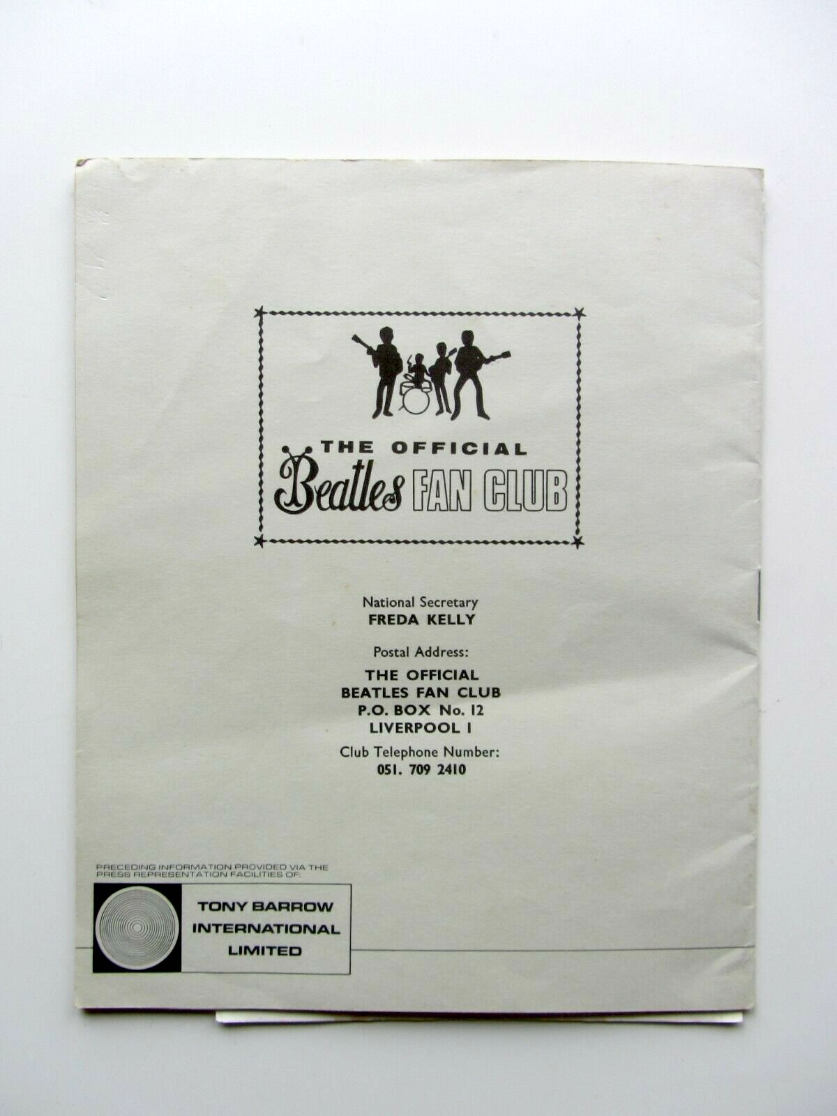 Beatles' press handout by Tony Barrow: "A Chronological History of ...