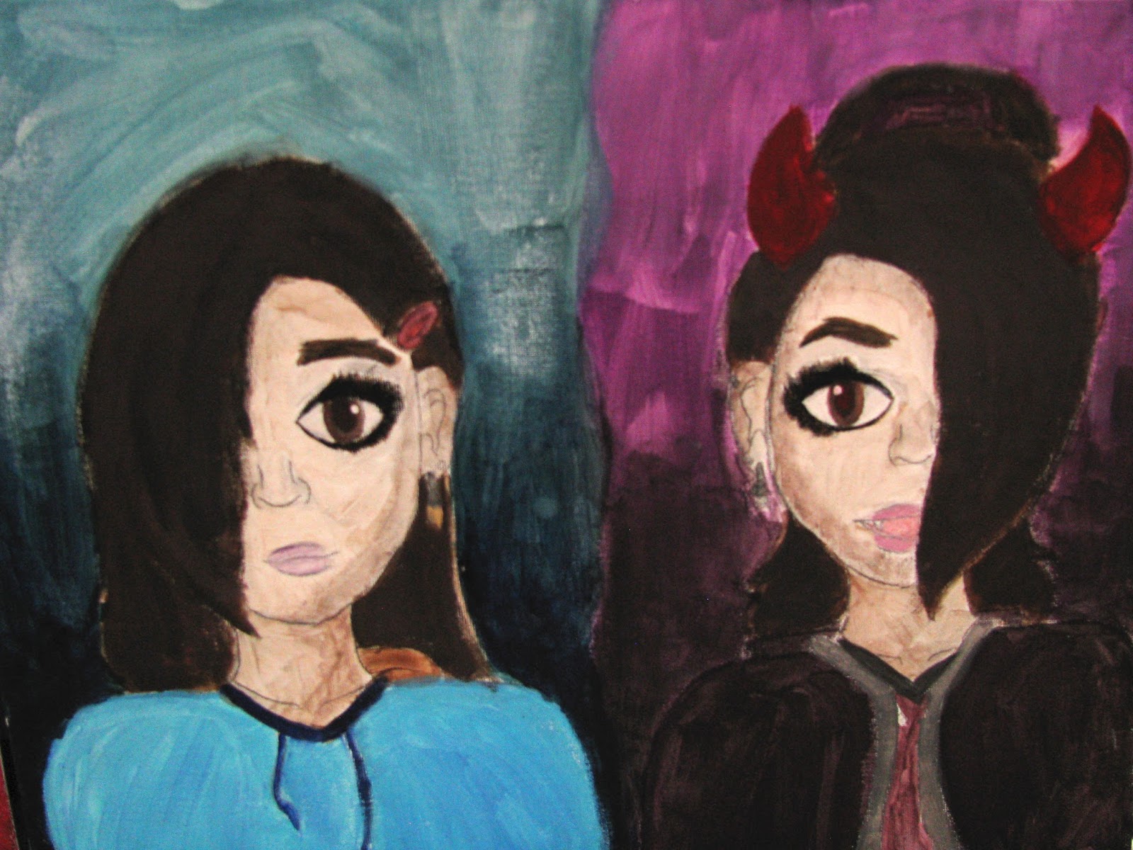 The Helpful Art Teacher: Self-portraits: My two selves