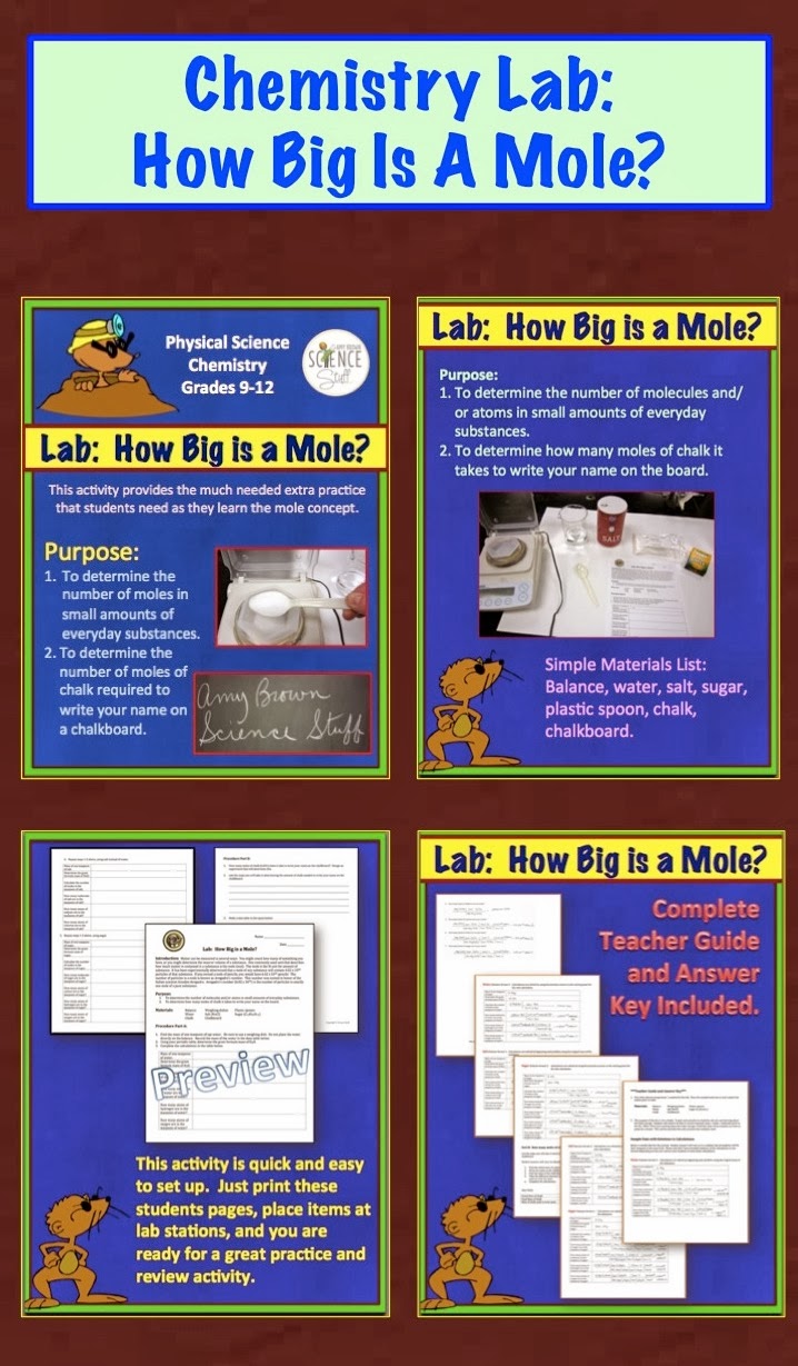 Amy Brown Science: Chemistry Lab: How Big Is A Mole?