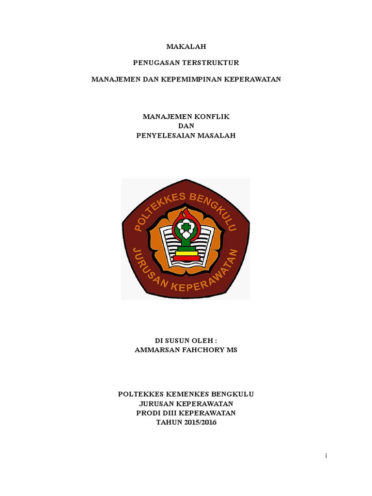 makalah manajemen konflik - wood scribd indo