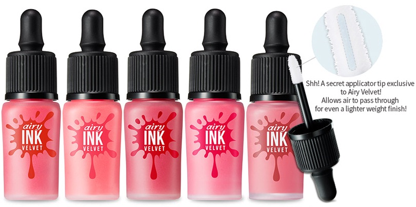 Peripera Ink Airy Velvet #02 Pretty Orange Pink & #05 Elf Light Rose ...