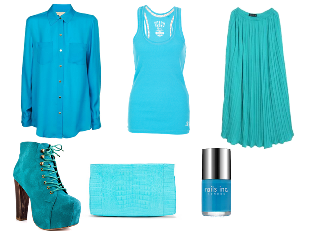 Flawless Crystal: Blue neon outfit