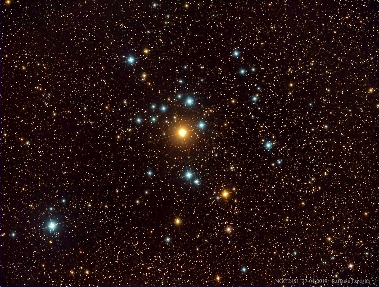 esplaobs: OPEN CLUSTER NGC 2451 Taken by Raffaele Esposito on April 27 ...