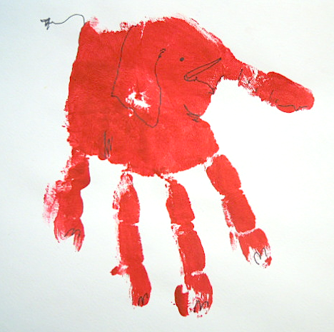 An Elephant a Day: Elephant No. 104: Hand Prints