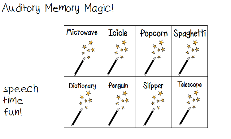 Auditory Memory Magic! - Speech Time Fun: Speech and Language Activities