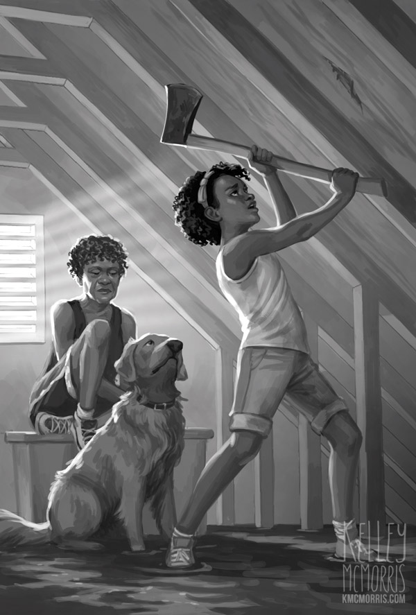 Kelley McMorris illustration: Ranger in Time: Hurricane Katrina interiors