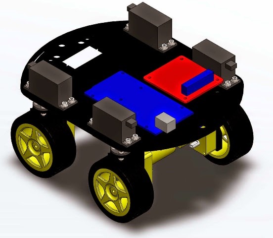 Andromina Robot V 2 0 Robot 4x4 Andromina On Road V 1 0 Impreso En 3d Robot Arduino