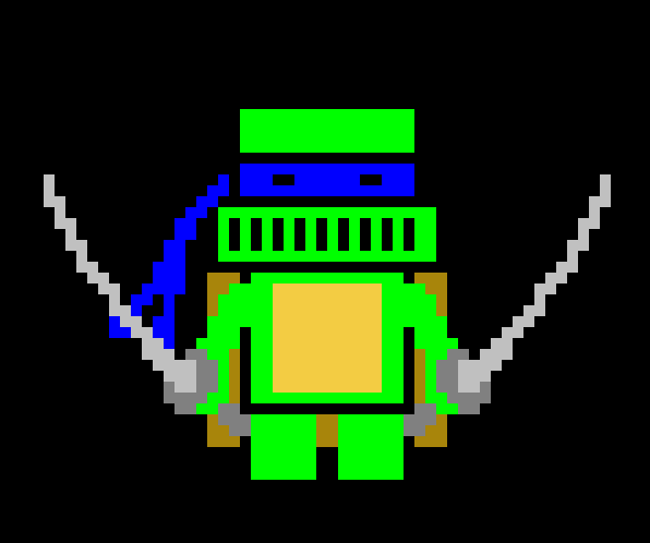 8-Bit City: Pixel Art: Leonardo TMNT