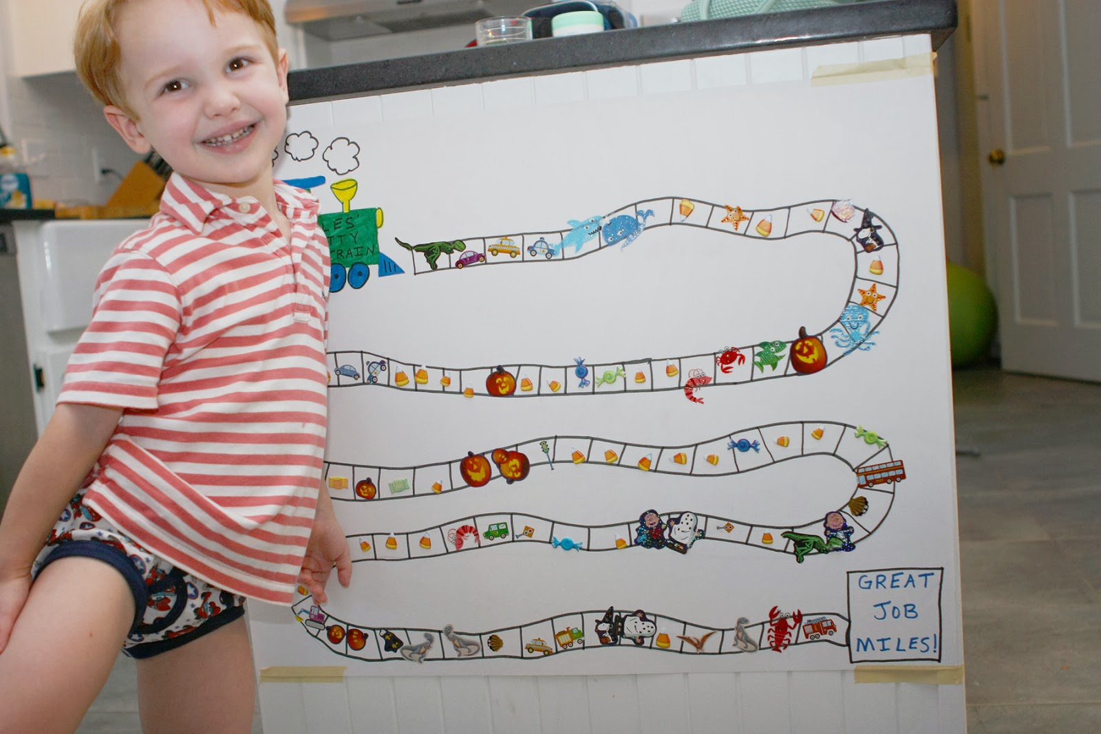 Morning Glories: All aboard. . .the potty train express!