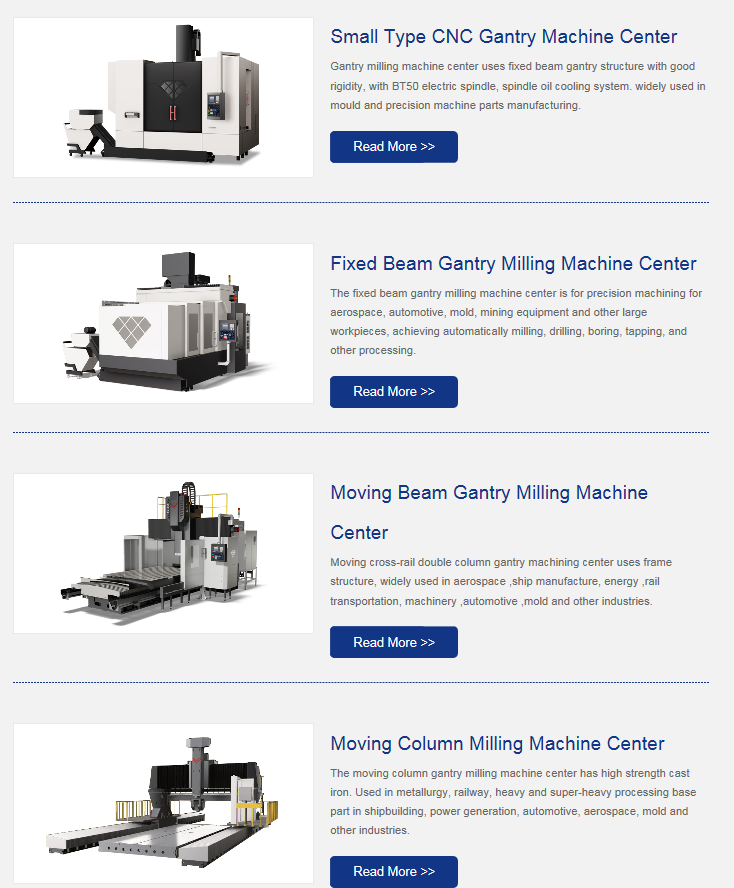 Haisen Machinery Gantry Milling Machine Center: Types of CNC Gantry ...