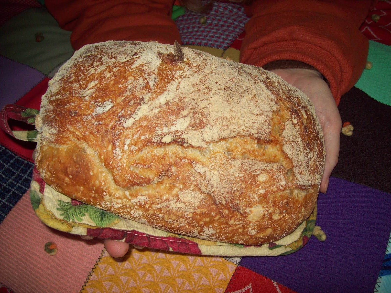 "Sharing Gardens": Whole Grain No-Knead Bread - Recipe