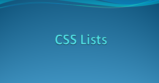 CSS Lists