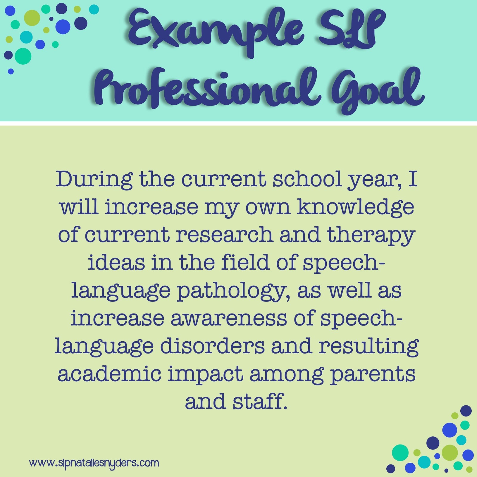Setting Professional Goals As An SLP Natalie Snyders SLP Setting Professional Goals As An SLP Natalie Snyders SLP