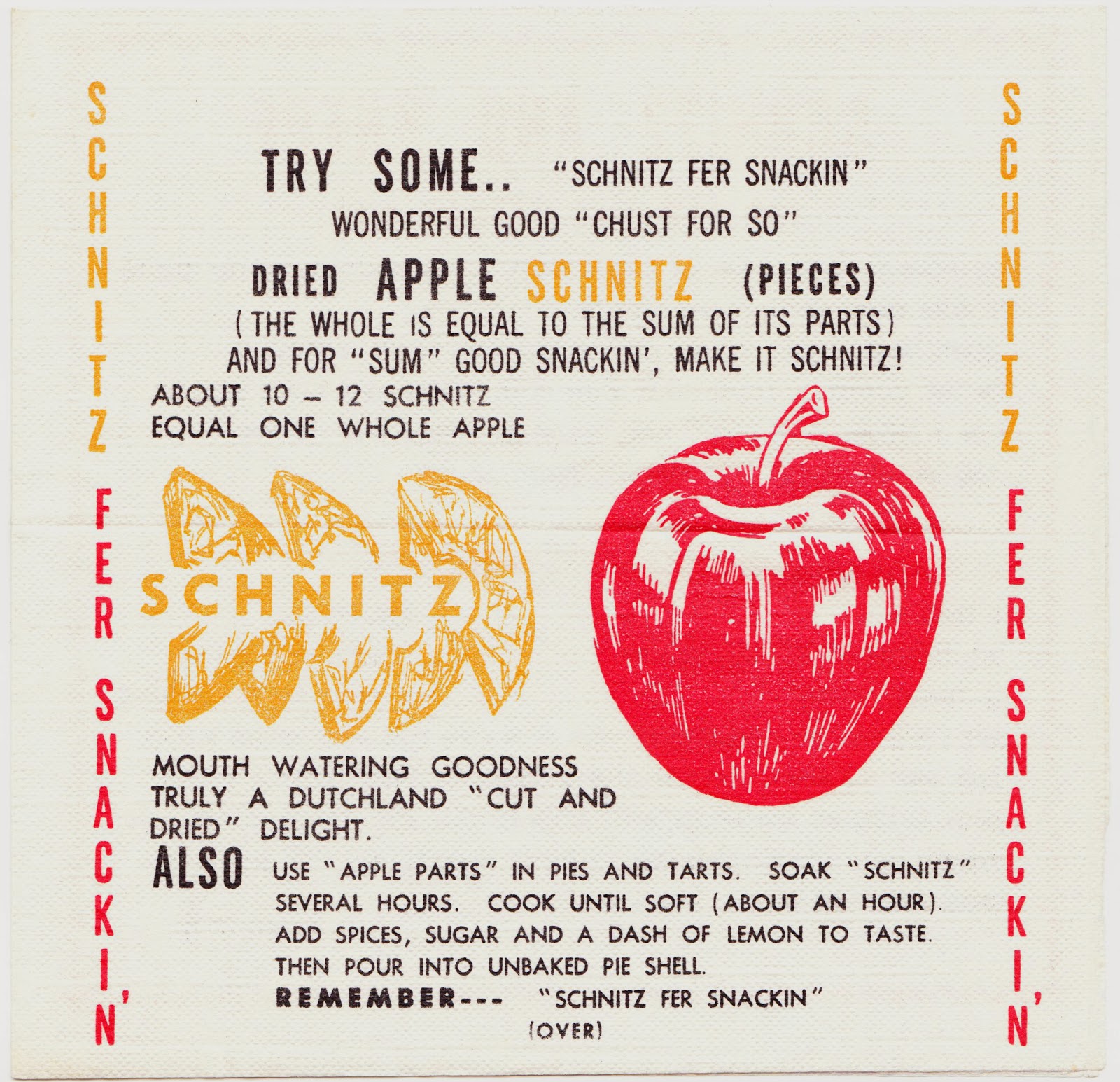 Papergreat: Pennsylvania Dutch cuisine: Schnitz and knepp recipe on old ...