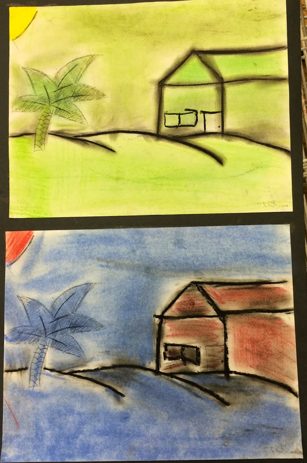 The Art Studio at Cooper Dual Language Academy: Monet Opposite Color ...