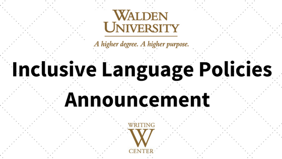 Inclusive Language Policy Announcement
