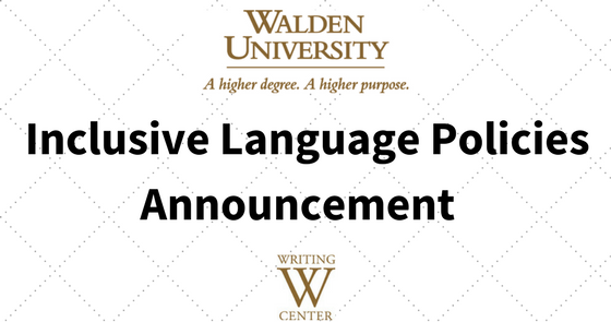 Inclusive Language Policy Announcement