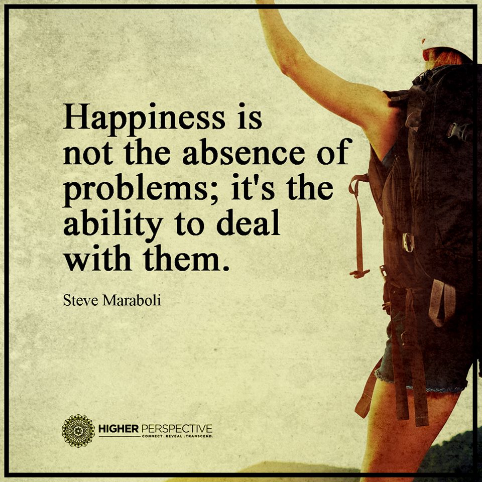 Happiness Is Not The Absence Of Problems It Is The Ability To Deal With