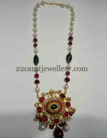 Stylish Thin Long Chain with Beads - Jewellery Designs