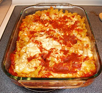 Sis and Me: Baked Cavatini - Make one batch for today, one batch for later