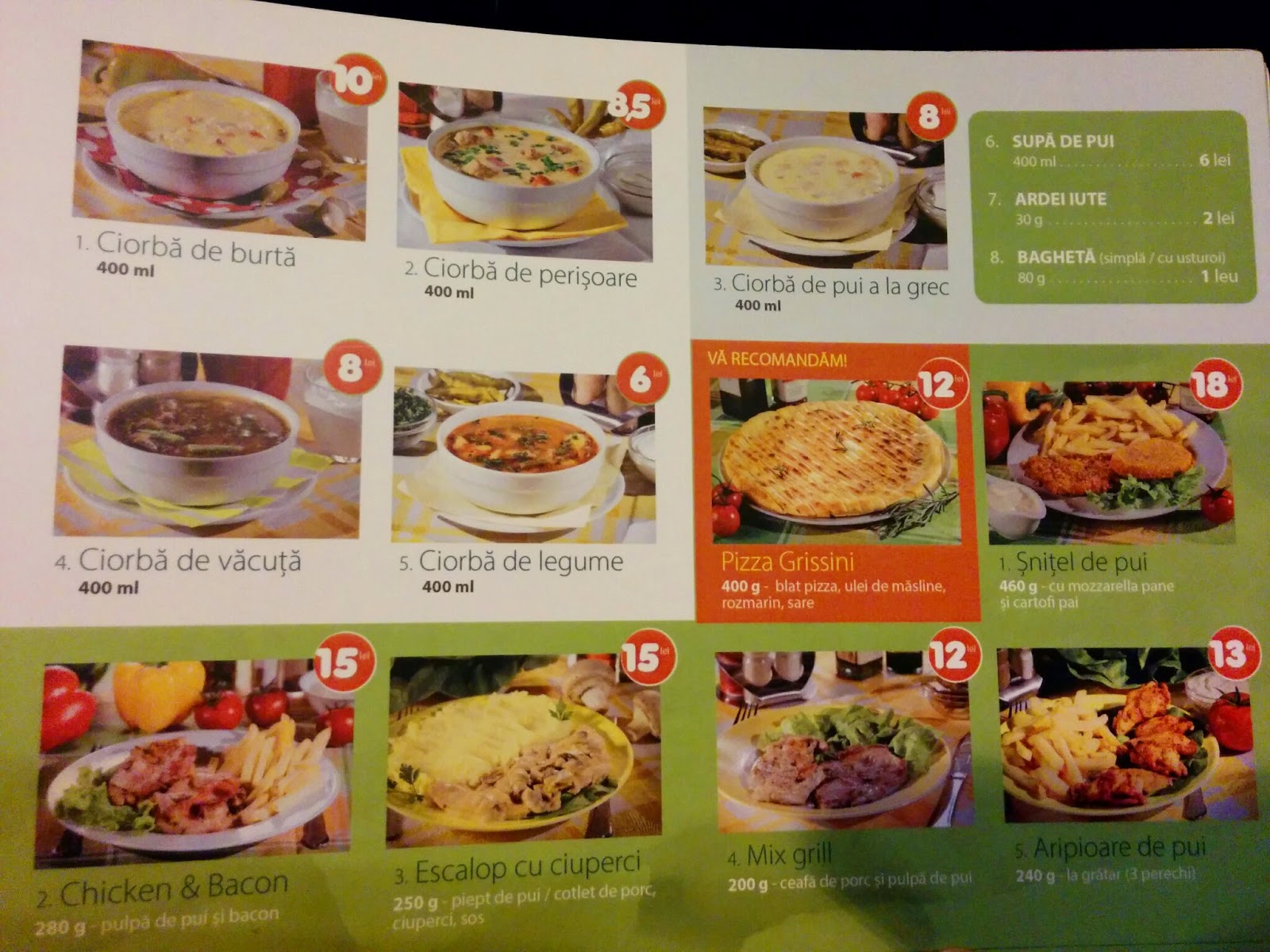 Meniu Restaurant Papa Sam Timisoara