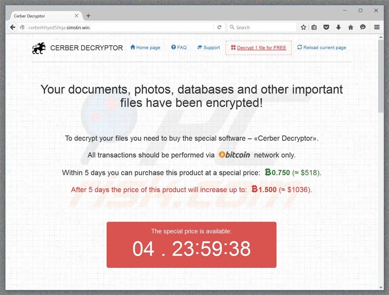 Cerber Ransomware - How To Remove Cerber Ransomware Virus From Your ...